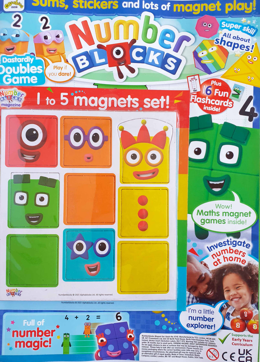 Numberblocks magnets set and magazine – Smart Baby Australia